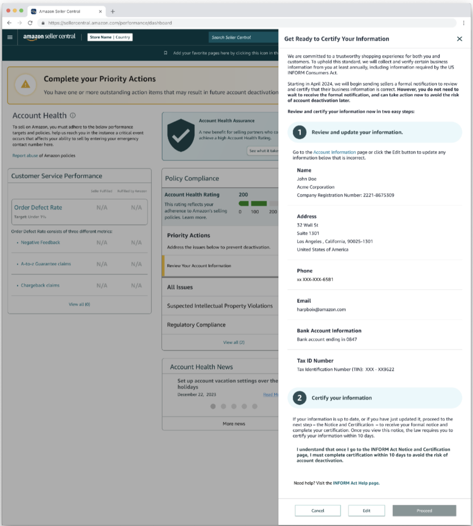 Amazon Introduces User-Friendly Interface for U.S. INFORM Act ...